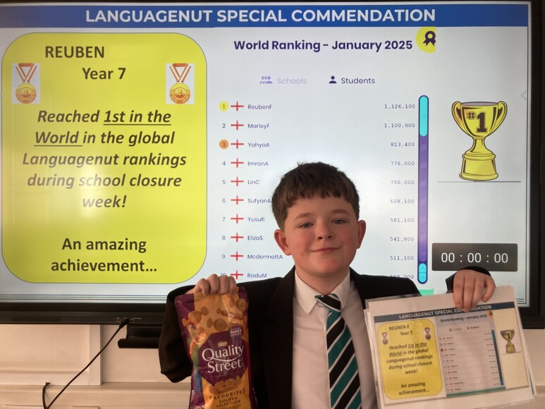 Reuben F: A Year 7 Student Reaches Global #1 on Languagenut - News ...