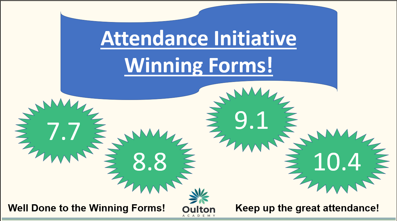Attendance Initiative Form Winners! - News - Oulton Academy